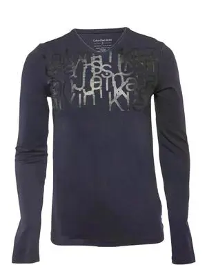 CALVIN KLEIN Calvin Klein Logo Print V-Neck Sweater