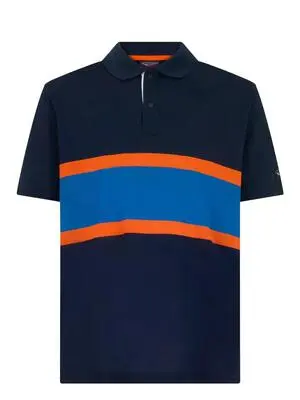Paul & Shark Colour-block Cotton Polo Shirt - Blue