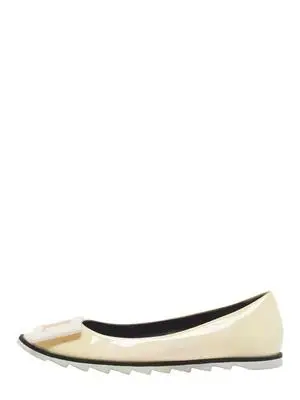 ROGER VIVIER Trompette Patent Ballet Flats - Yellow