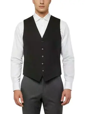 Fendi Gabardine Buttoned Waistcoat - Black
