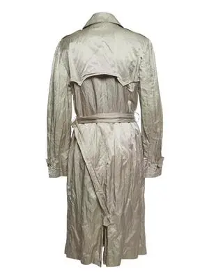 Ralph Lauren Belted Double-breasted Trench Coat - Silver