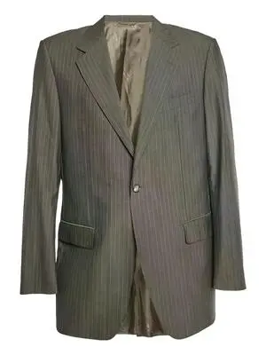 Balmain Stripe-pattern Single-breasted Blazer - Grey