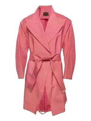 LOUIS VUITTON Belted Wide-lapel Coat - Pink
