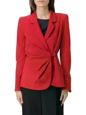 Emporio Armani Draped Single-button Jacket - Red