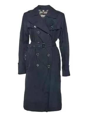 Burberry Double-breasted Belted Coat - Blue