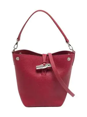 Longchamp Le Roseau Leather Tote Bag - Red