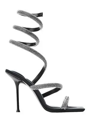 Alexander Wang Julie Crystal Coil Sandal - Black
