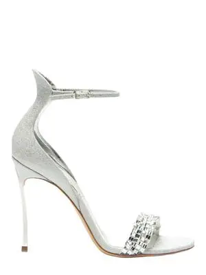 Casadei Blade Crystal-embellished Sandals - Silver