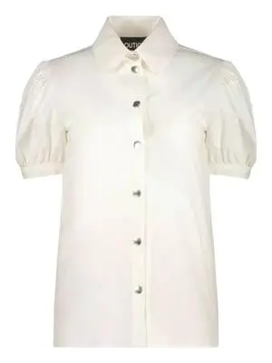 Moschino White Puff Sleeve Shirt - Neutrals