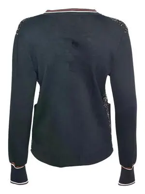 LOUIS VUITTON Tweed-style Knit V-neck Cardigan - Blue