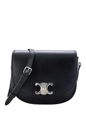 Celine Besace Triomphe Shoulder Bag - Black