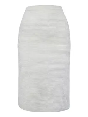 Giorgio Armani Rib-knit Pencil Mini Skirt - Neutrals