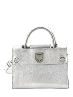 Dior Diorever Leather Mini Shoulder Bag - Silver