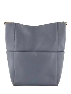 Celine Sangle Seau Shoulder Bag In Calfskin - Grey