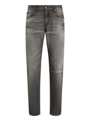 Dolce & Gabbana Dolce & Gabbana Regular Fit Denim Jeans Grey