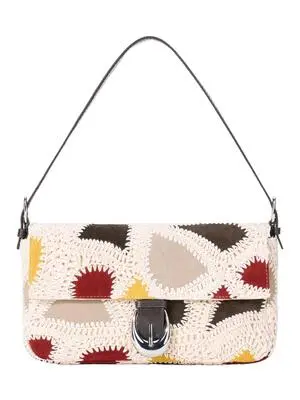 Staud Harlow Shoulder Bag - Suede Patchwork