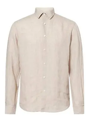 Sunspel Regular-fit Long-sleeve Linen Shirt - Hazelwood