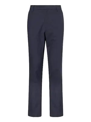 Sunspel Straight-leg Cotton Poplin Trousers - Navy