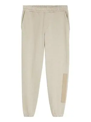 Hugo Relaxed-fit Sweatpants In Cotton With Logo Trim - Light Beige