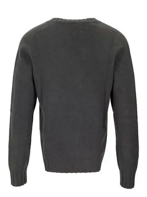 LA ROSE V-neck Knitted Sweater - Grey