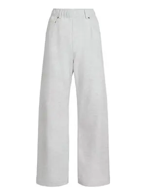 Brunello Cucinelli Smooth French-terry Pull-up Trousers - Grey