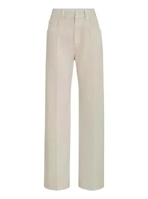 Brunello Cucinelli Brunello Cucinelli Dyed Denim Loose Trousers Neutrals