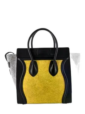 Celine Tricolor Luggage Micro Tote Bag - Black