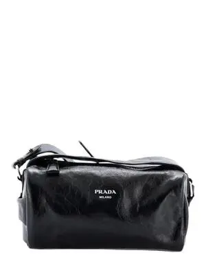 Prada Convertible Top Zip Shoulder Bag - Black
