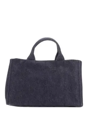 PRADA Prada Canapa Denim Large Tote Bag