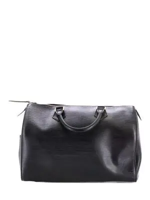 LOUIS VUITTON Speedy Handbag Epi Leather 30 Satchel - Black