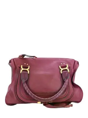 Chloé Marcie Leather Medium Shoulder Bag - Red