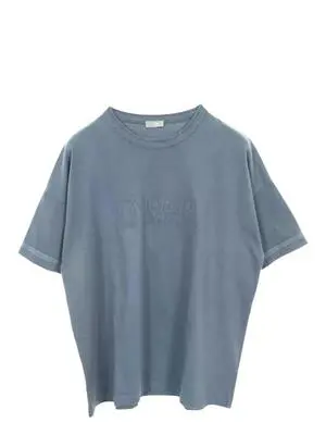 Dior X Stone Island 2010s Logo-embroidered T-shirt - Blue