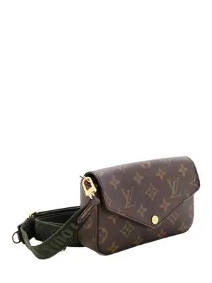 LOUIS VUITTON Felicie Strap & Go Handbag Monogram Canvas - Brown