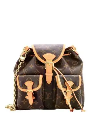 LOUIS VUITTON Monogram Canvas Pm Backpack - Brown