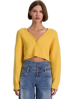 Alice + Olivia Maureen Oversized Cropped Cardigan - Tuscany