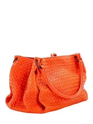 Bottega Veneta Parachute Intrecciato Nappa Large Shoulder Bag - Orange