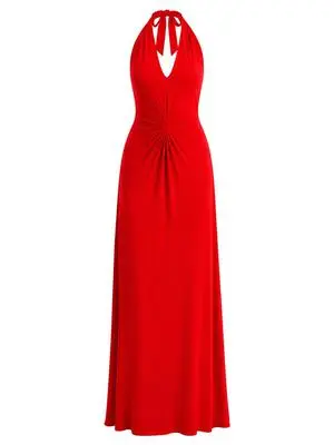 MAISON DE GALA Maison De Gala Halterneck Maxi Dress