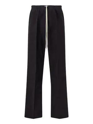 Rick Owens Rick Owens Dietrich Straight-Leg Cotton-Twill Drawstring Trousers Black
