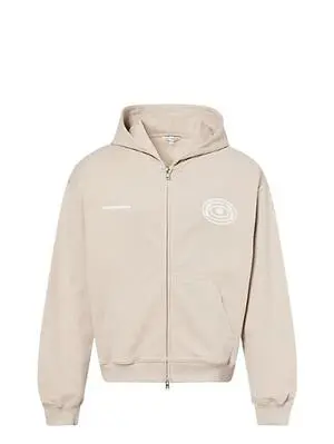 THE COUTURE CLUB Lake Como Logo-print Cotton Hoody - Mushroom