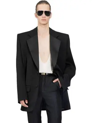 Saint Laurent Oversized Tuxedo Blazer - Black