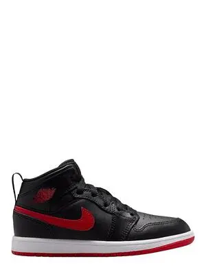 JORDAN 1 Mid Sneakers - Black/white/university Red