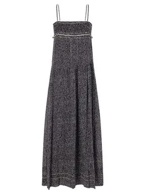 MARANT ETOILE Demy Polka Dot Cotton Midi Dress - Black