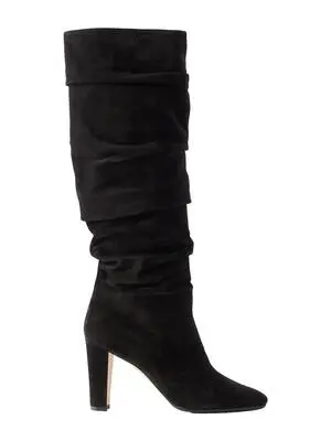 Manolo Blahnik Calassohi 90 Suede Knee High Boots - Black