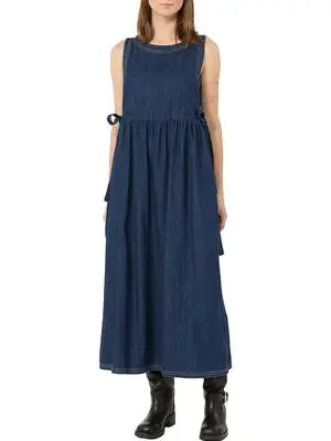 Max Mara Sleeveless Cotton Denim Maxi Dress - Navy