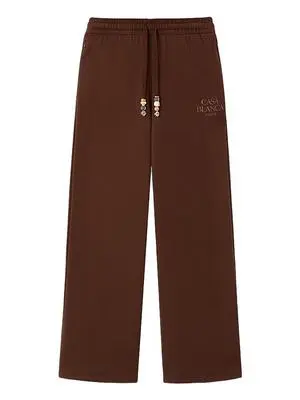 Casablanca Wide Leg Jogger Pants - Brown