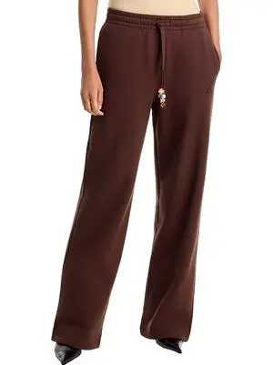 Casablanca Wide Leg Jogger Pants - Brown