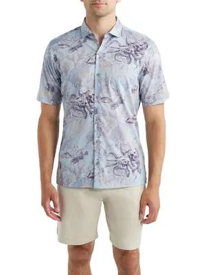 Tori Richard Octopuss Notched Collar Cotton Lawn Shirt - Chambray