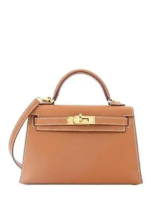 Hermès Kelly 20 Handbag Brown Epsom With Hardware - Gold