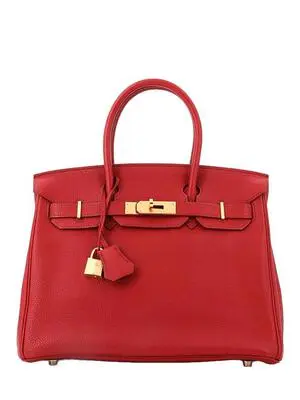 Hermès Birkin 30 Handbag Red Togo With Gold Hardware - Rouge Garance