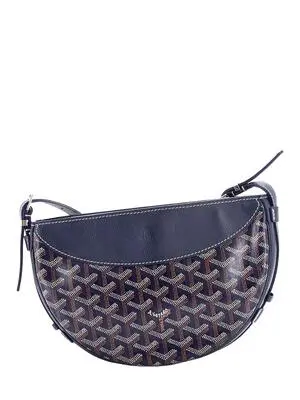 Goyard Hirondelle Shoulder Bag Coated Canvas And Leather Blue